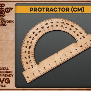 Accurate Protractor (EU / Metric - Centimeters) - Unique Laser Cut File ...