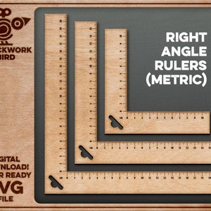 Right Angle Ruler Set (metric / Cm) - Unique Laser Cut File - Etsy