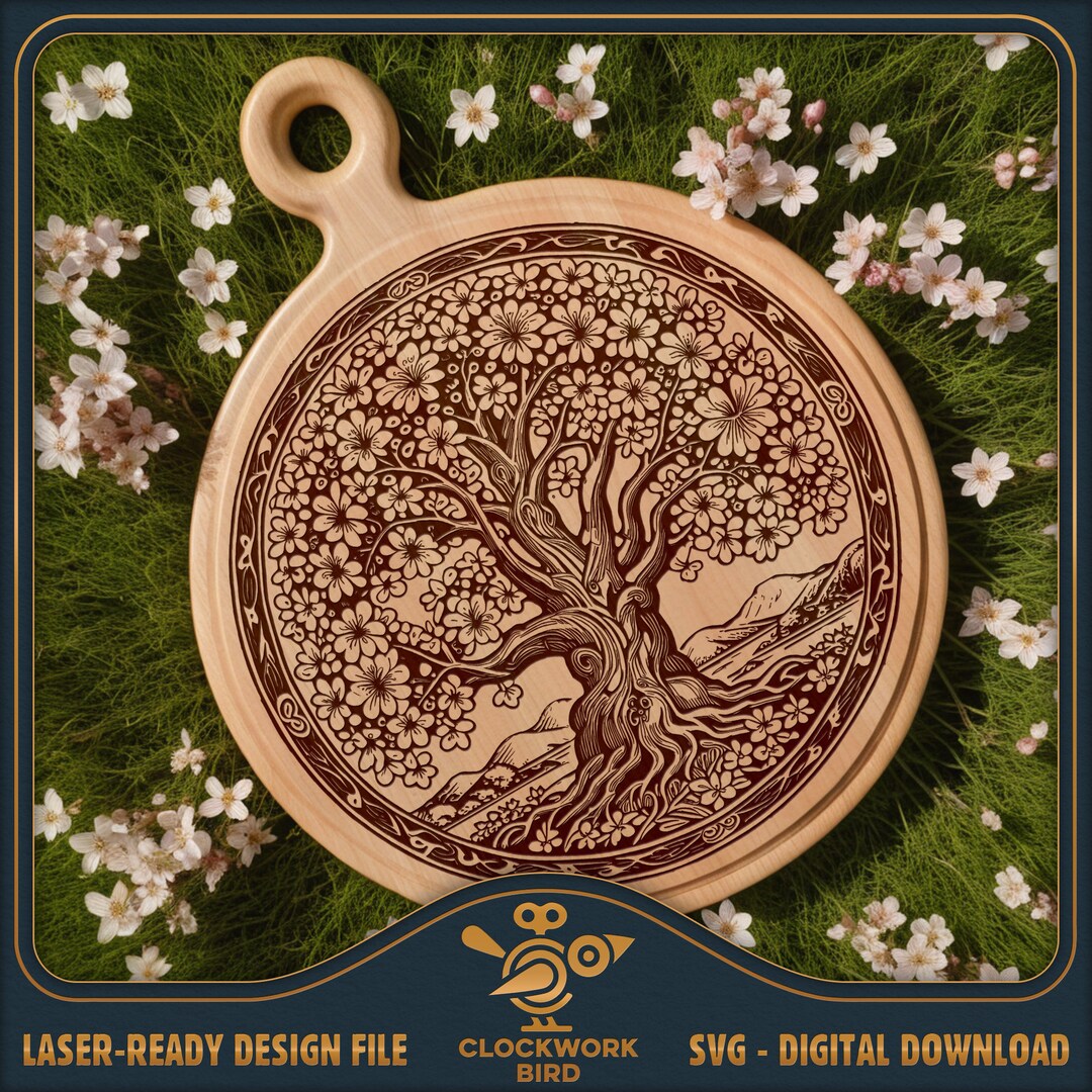 Tree of Life Cutting Board SVG: Laser Engraving File - Etsy
