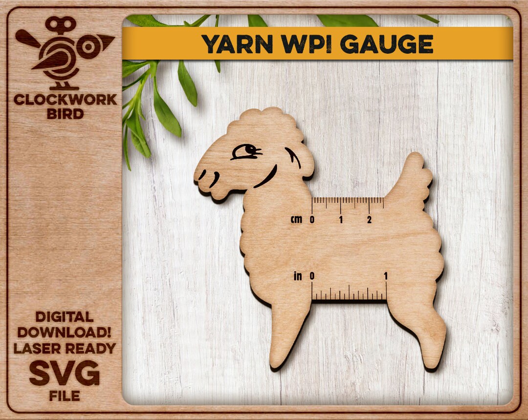 Yarn WPI Gauge / Sheep Unique Laser Cut File - Etsy