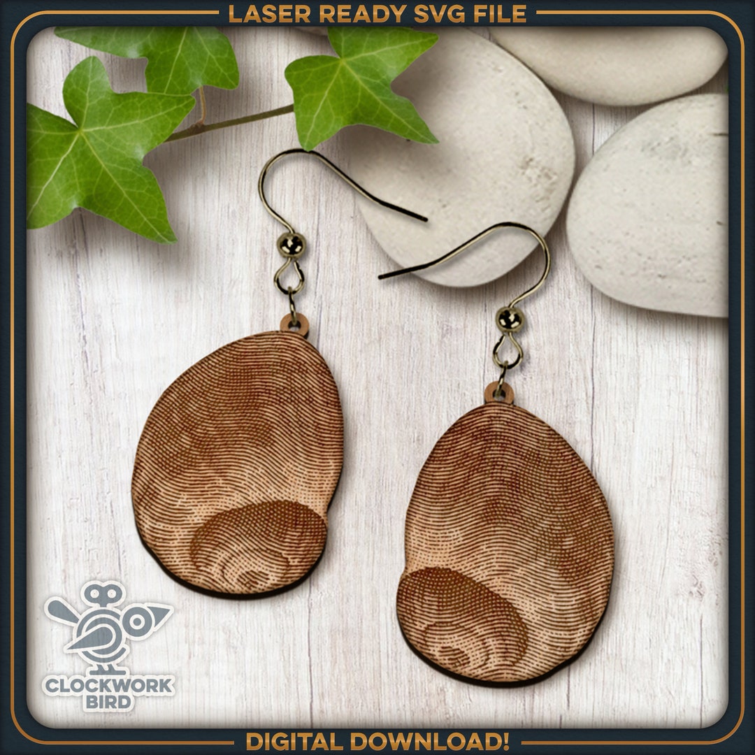 Snail Shell / Seashell 3D Illusion Earrings With Fine Engraving Unique ...