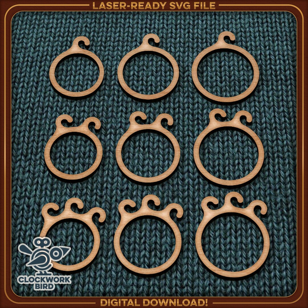 Knitting Ring, Yarn Tension Ring - Unique Laser Cut File - Etsy