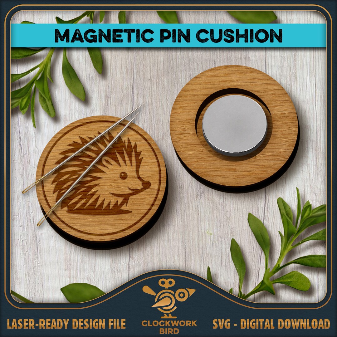 Hedgehog Magnetic Pin Cushion: Laser Cut SVG File (digital Download) - Etsy