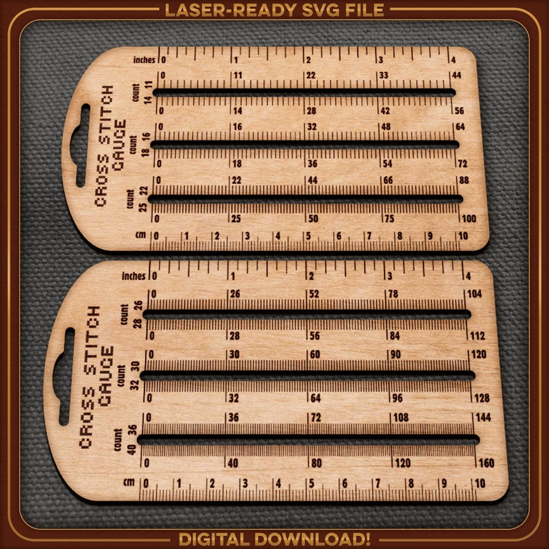 Cross Stitch Gauge Set - Unique Laser Cut File - Etsy