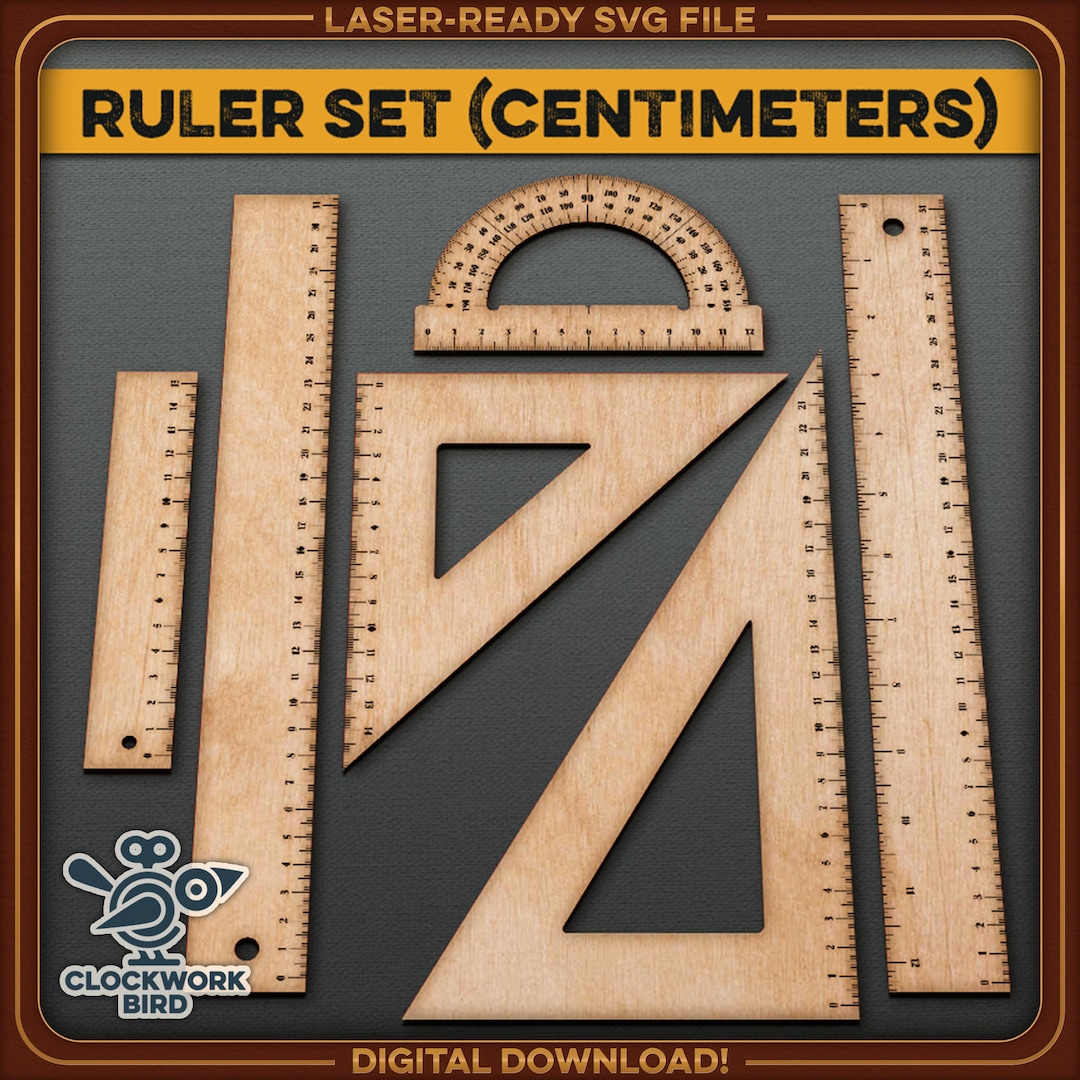 Accurate Ruler Set (EU / Metric - Centimeters) - Back to School, Unique ...