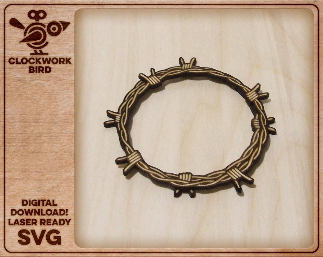 Barbed Wire Bracelet Unique Laser Cut File - Etsy