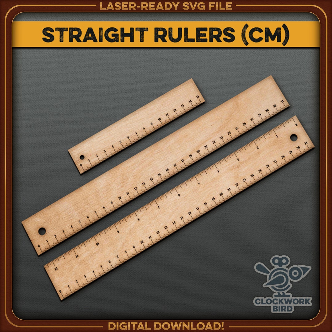 Accurate Straight Rulers (EU / Metric - Centimeters) - SVG Laser File ...