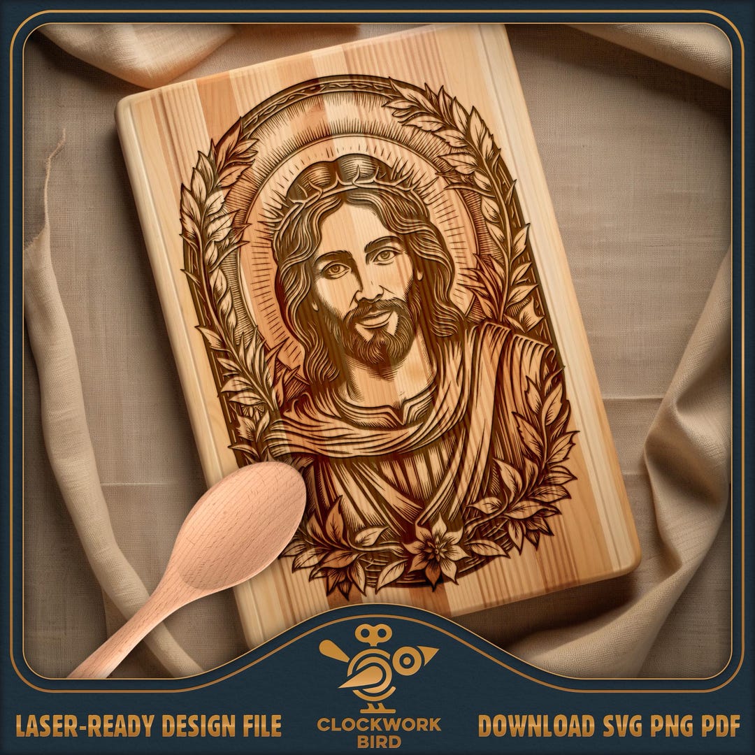 Jesus Savior Decorative Board SVG / Charcuterie Board Laser File ...