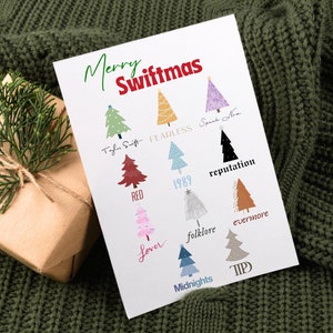 Eras Christmas Card Printable Merry Swiftmas Christmas Cards Digital ...