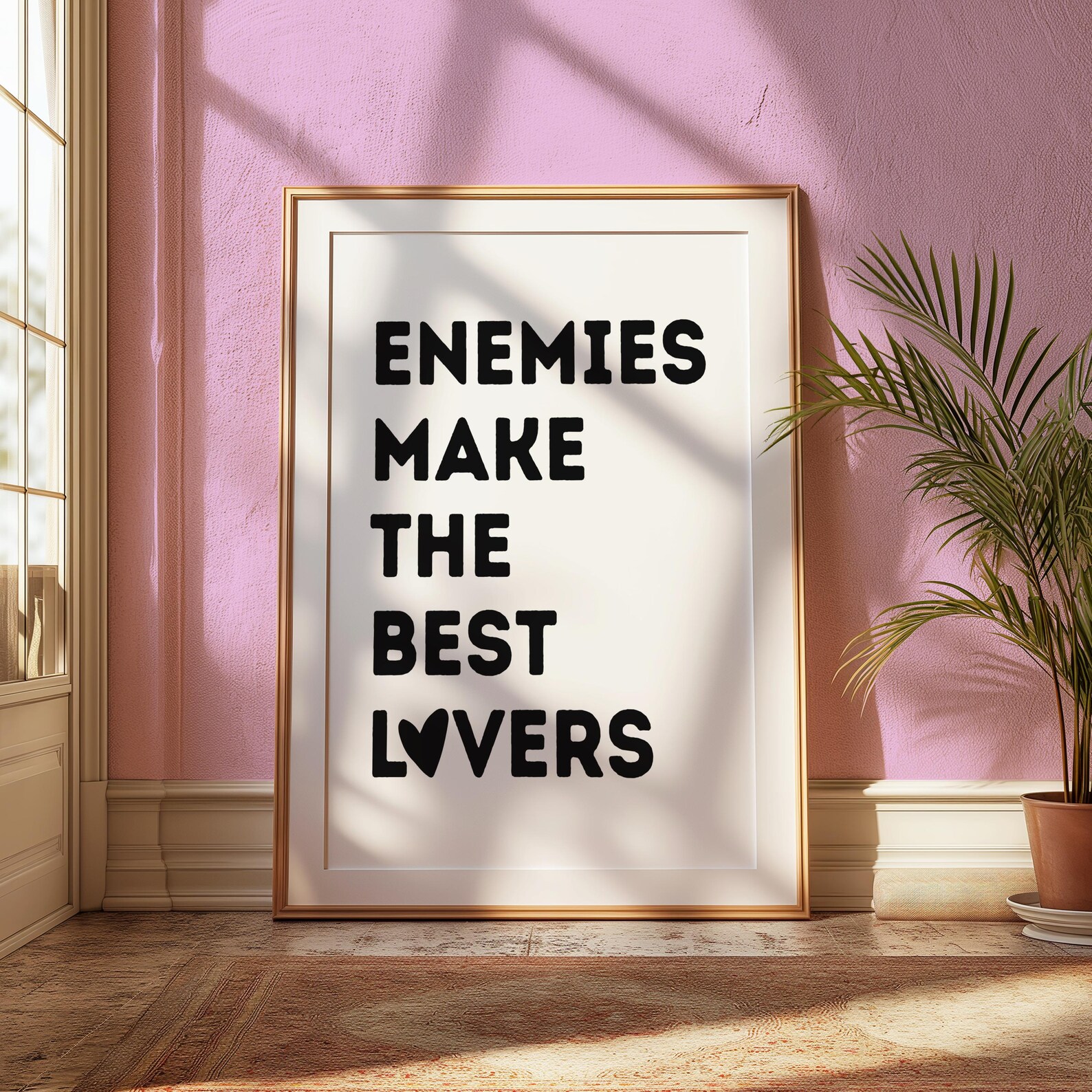 Enemies to Lovers Art Print | Bookish Wall Art | Library Aesthetic ...