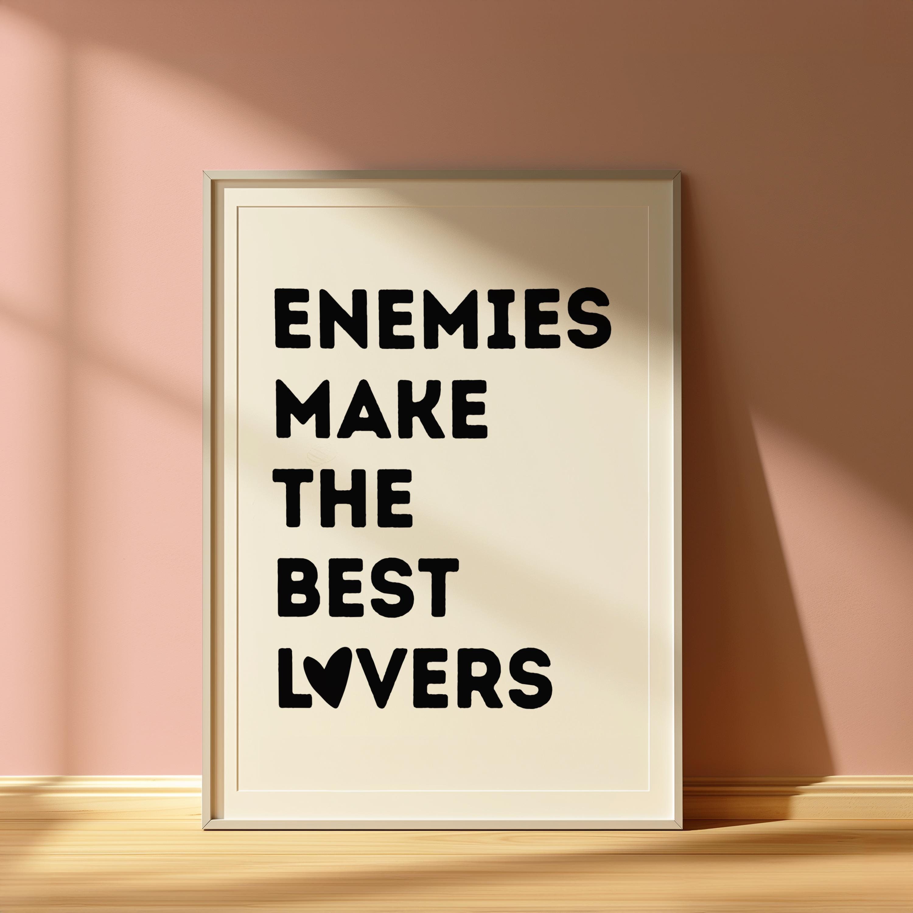 Enemies to Lovers Art Print | Bookish Wall Art | Library Aesthetic ...