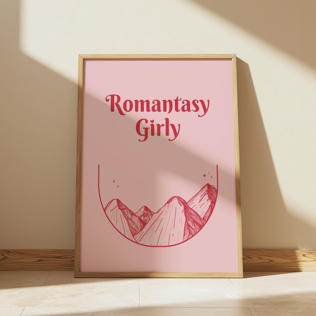 Romantasy Girly Art | Trendy Bookish Decor | Bookish Wall Art ...