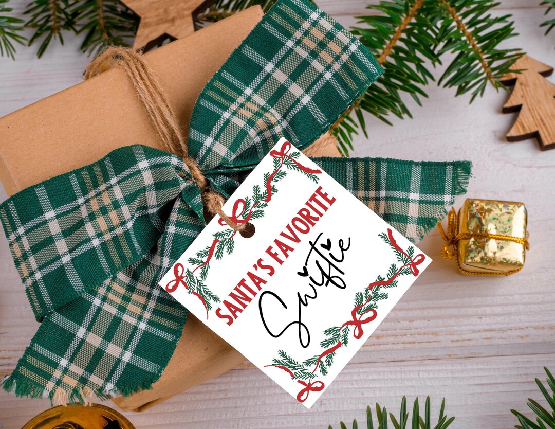 Santa's Favorite Swiftie Gift Tags | Swiftie Holiday Gift Tags | Gifts ...