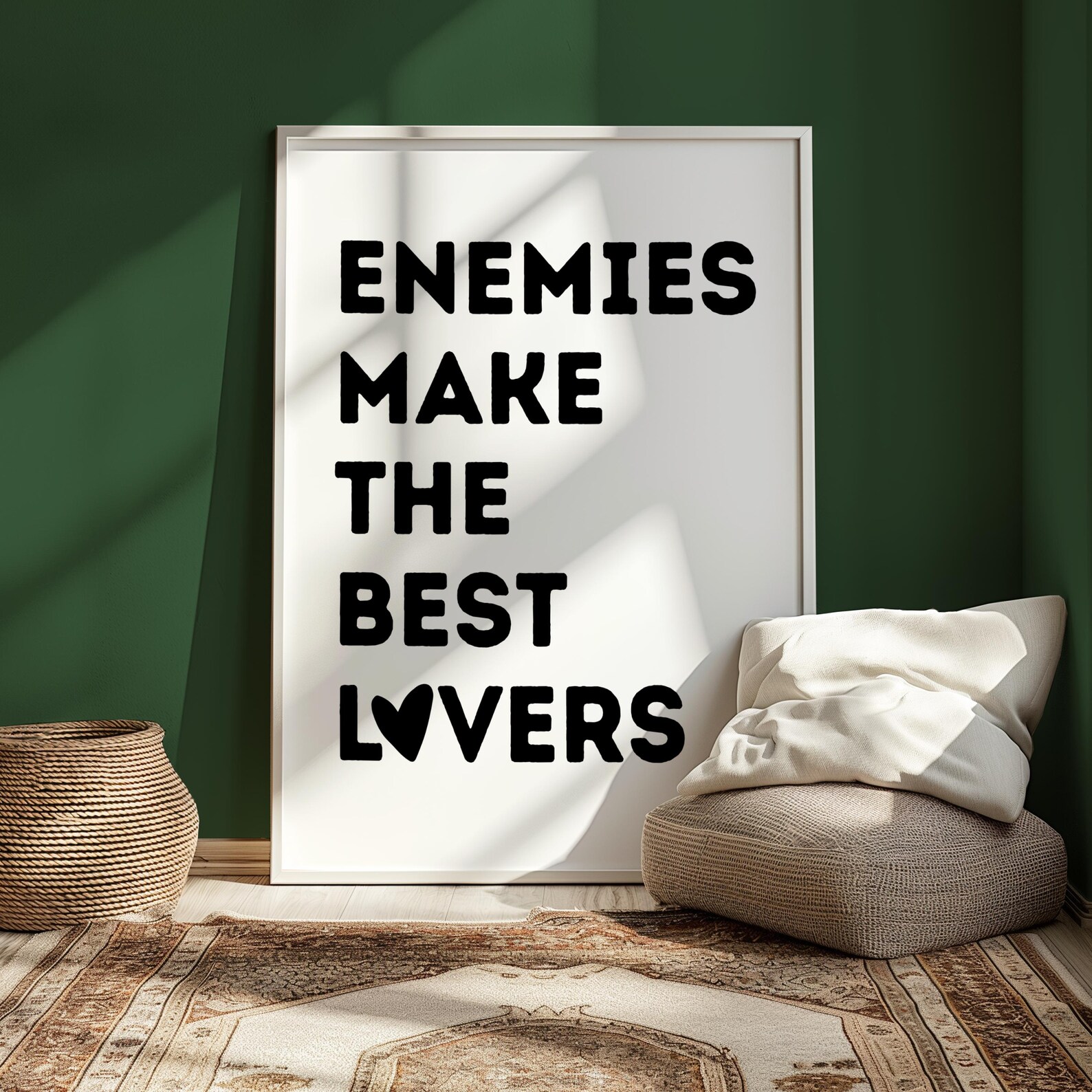 Enemies to Lovers Art Print | Bookish Wall Art | Library Aesthetic ...
