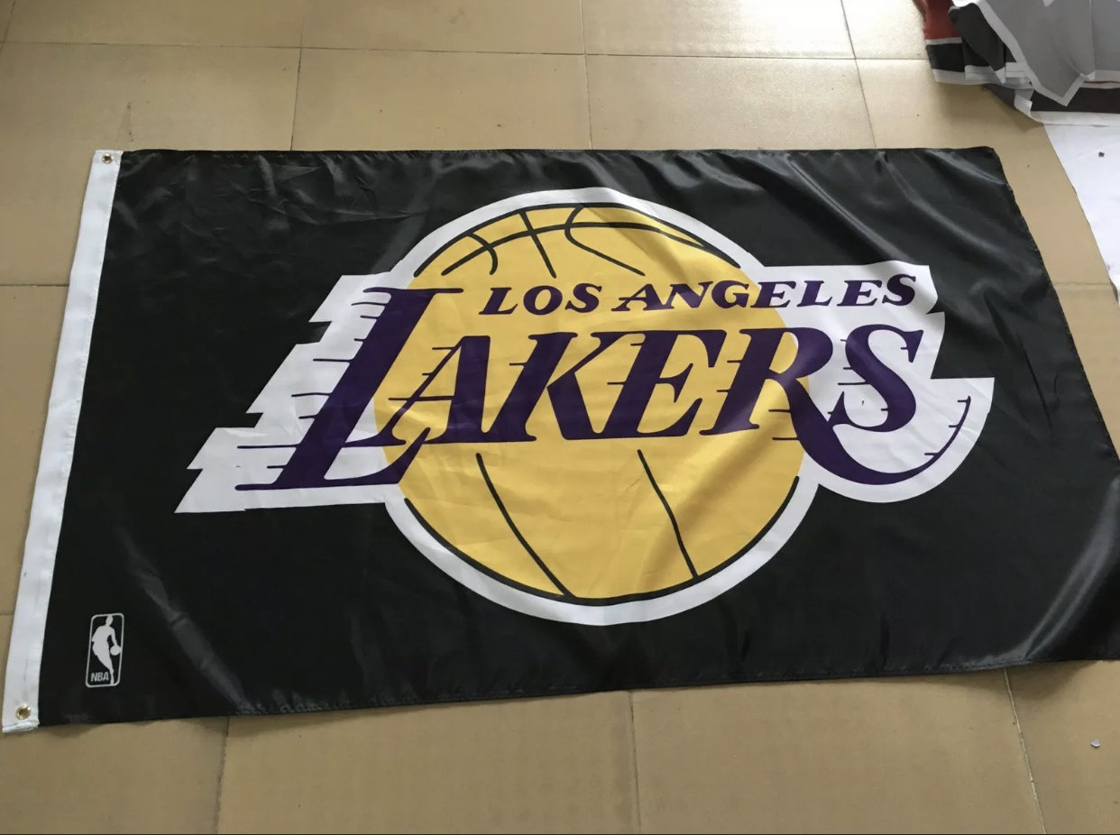 Los Angeles Lakers 3x5 Banner Flag Black Basketball NBA | Etsy
