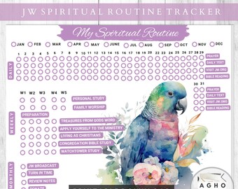JW Spiritual Routine Activity Tracker |jehovah's Witness | Printable ...