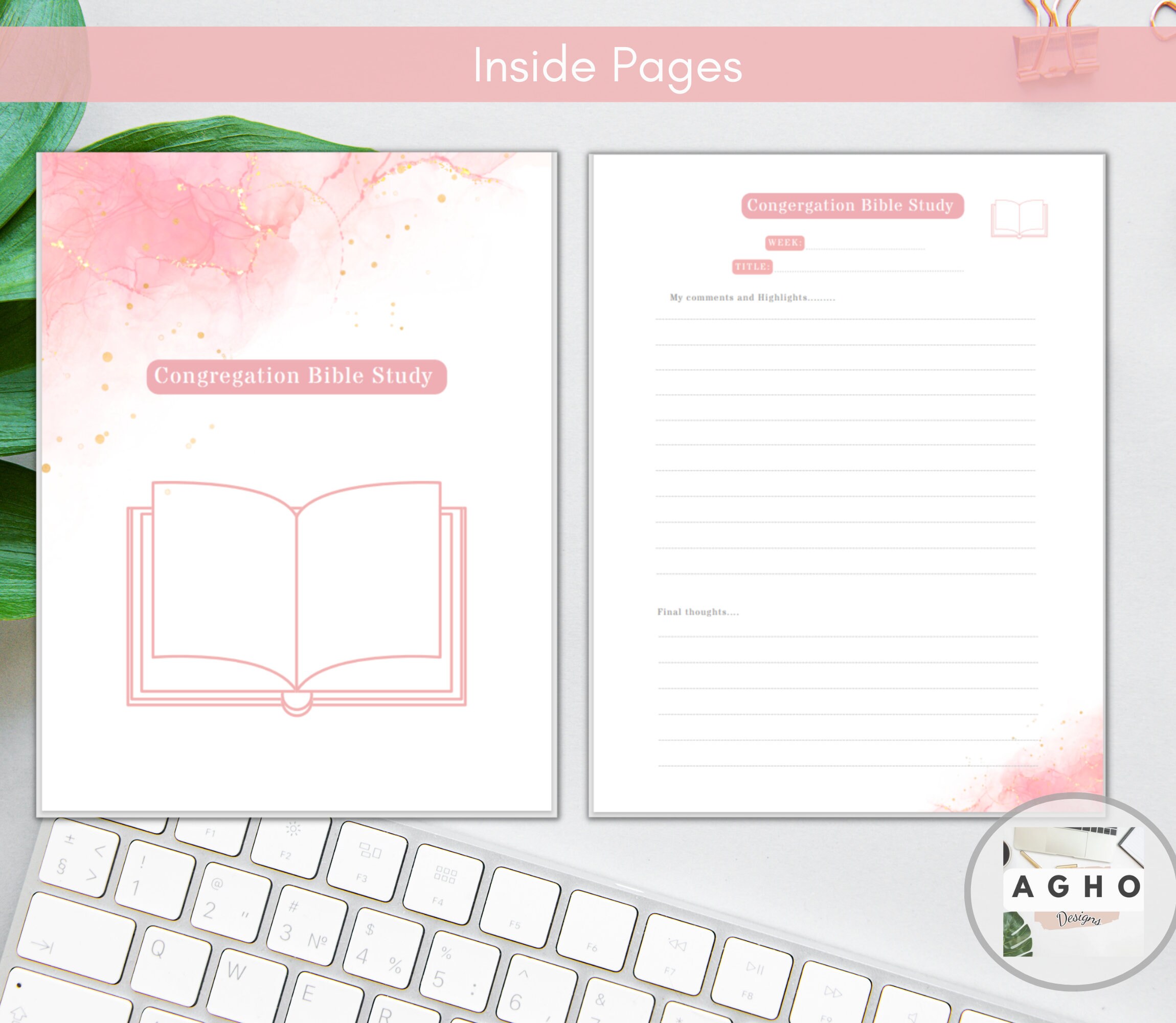 JW Meeting Notebook Printable for Midweek Meetings/public Talks ...