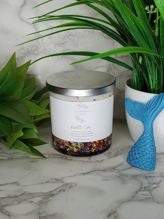 Funfetti Cake Soy Candle Scented Candles Scented Soy Candle | Etsy