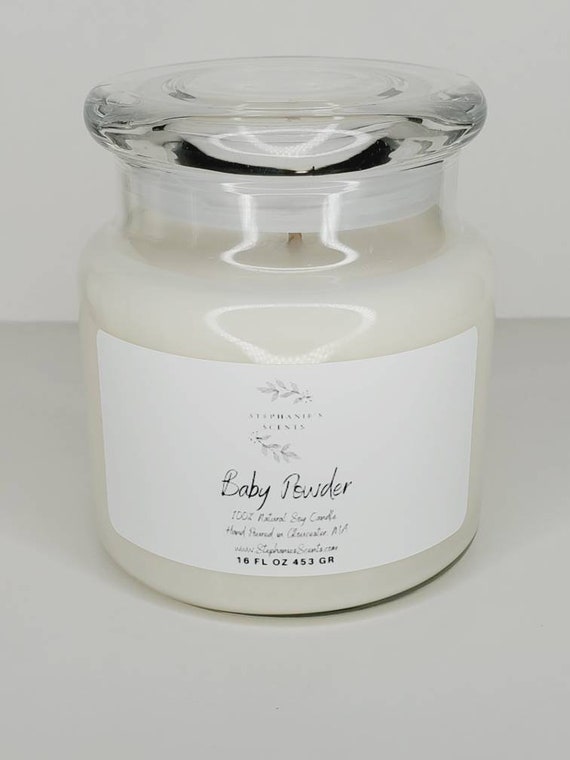 Baby Powder Soy Candle Baby Shower Candle Due Date Baby - Etsy