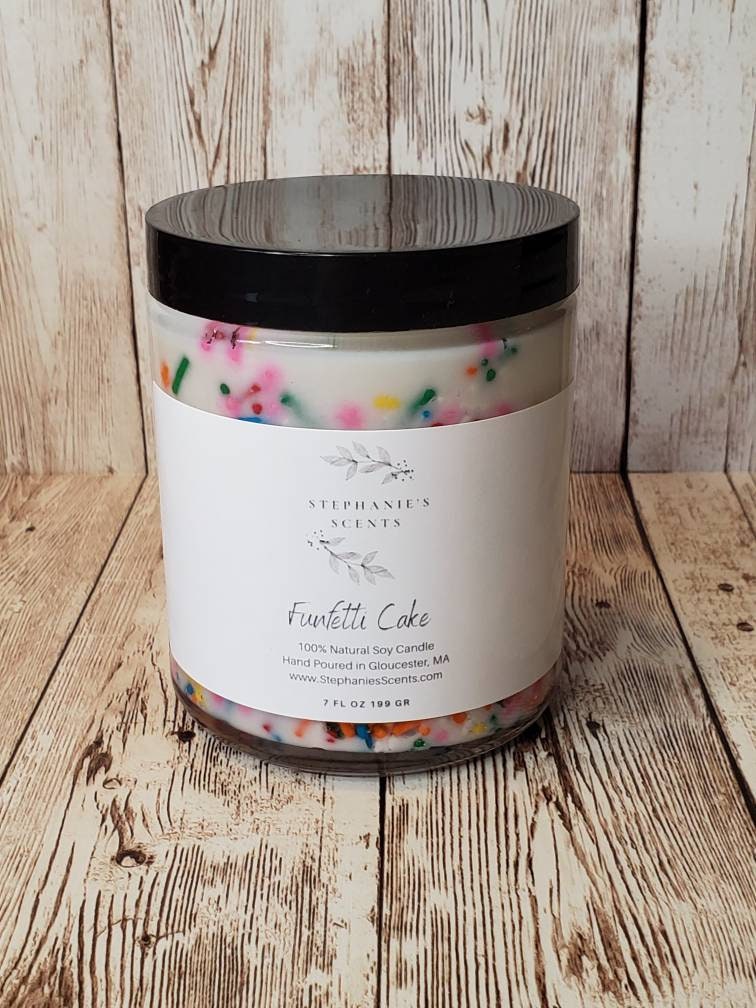 Funfetti Cake Soy Candle Scented Candles Scented Soy Candle | Etsy