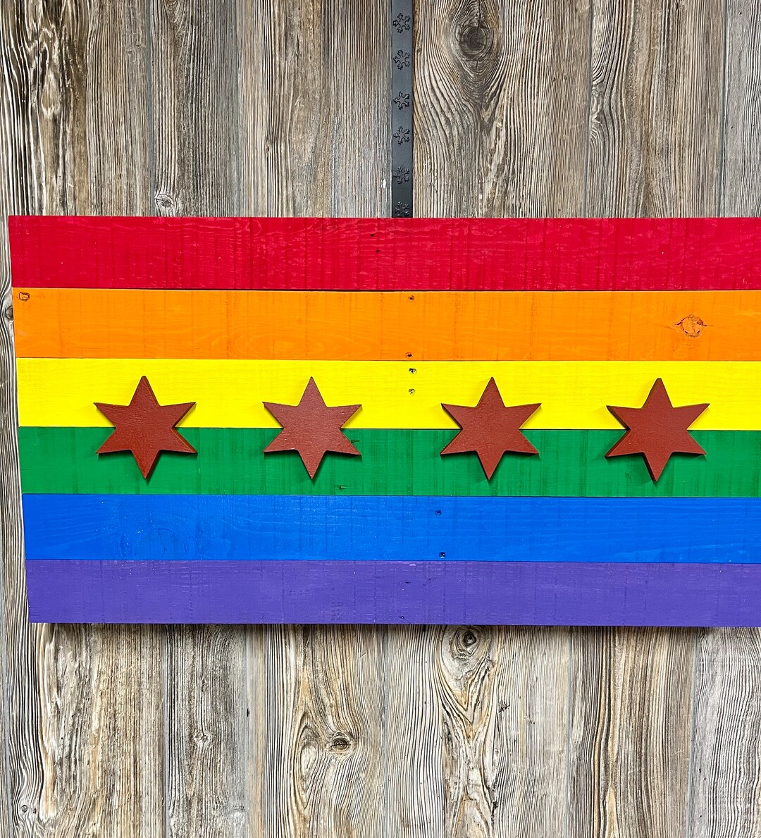 Chicago Pride Flag Reclaimed Wood Sign - Etsy