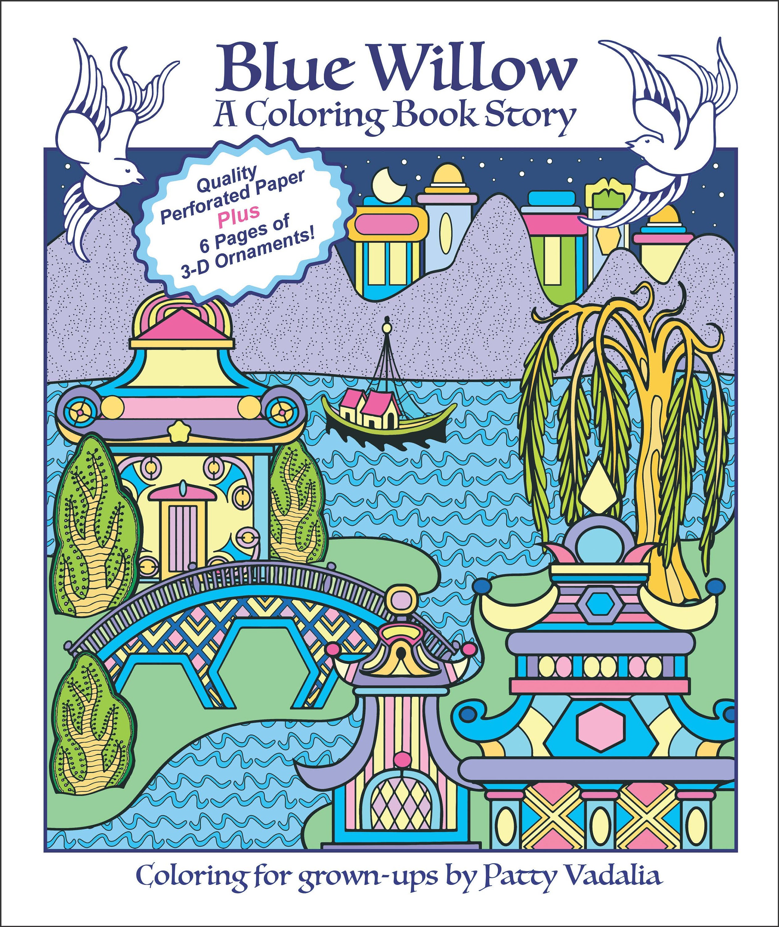 Blue Willow A Coloring Book Story Adult Coloring Book | Etsy