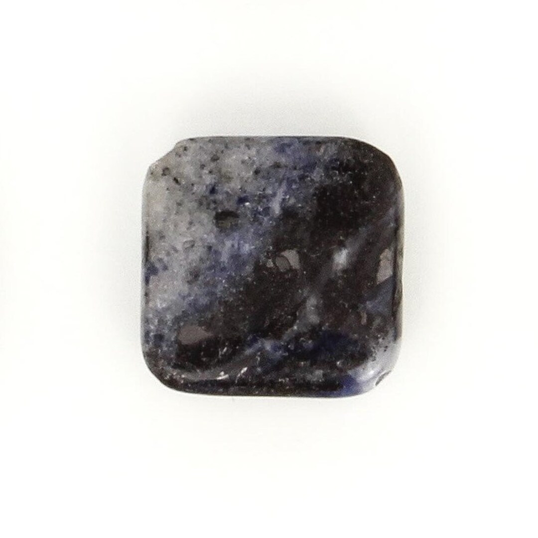 Semi Precious Square Stone Beads, Diagonal Drill, 20mm X 20mm, Gray and ...