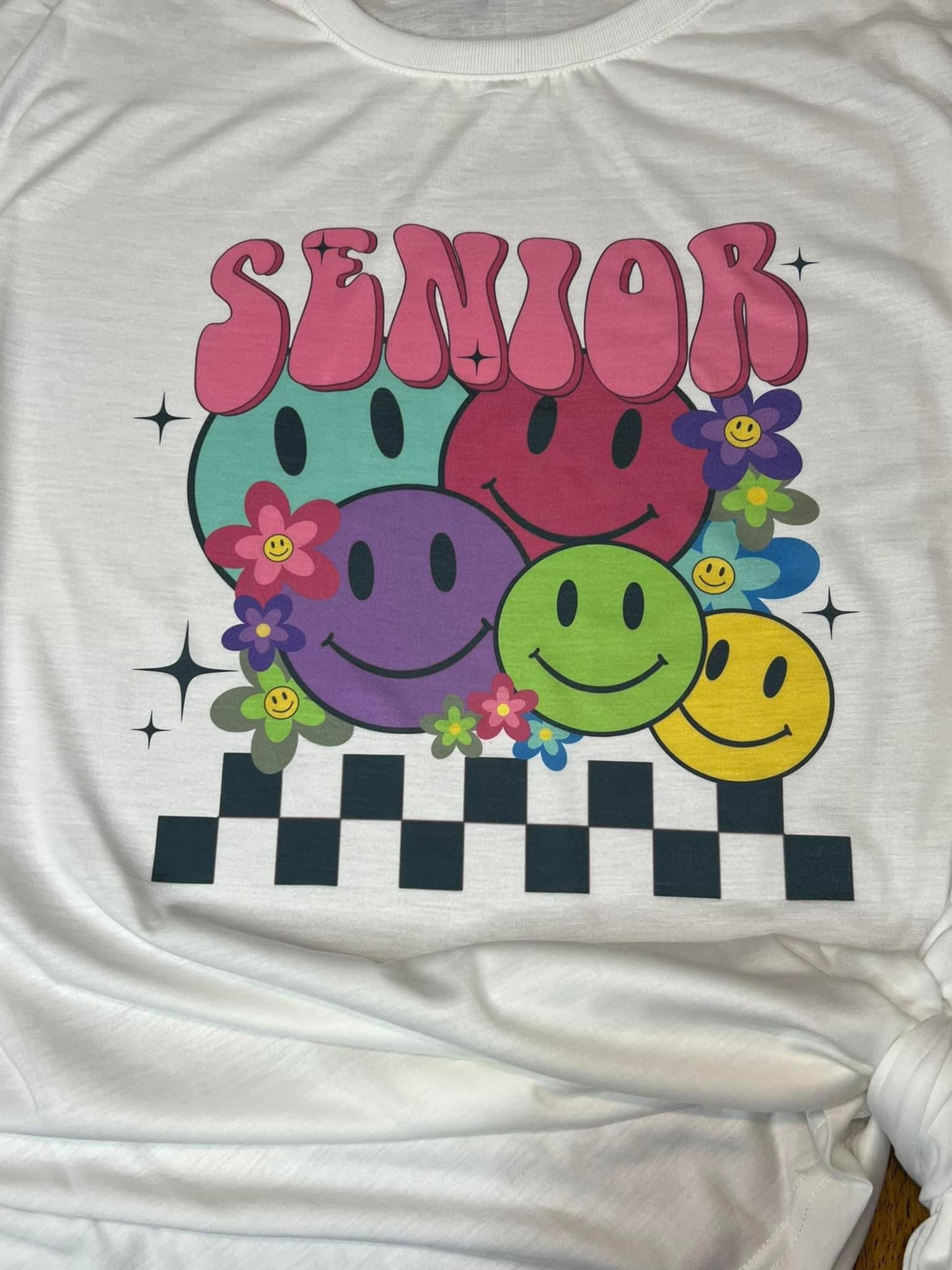 Senior Smiley Face PNG, Colorful PNG, Digital File, Sublimation ...