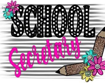 School Secretary Svg Png Bundle Back to School Secretary Core - Etsy