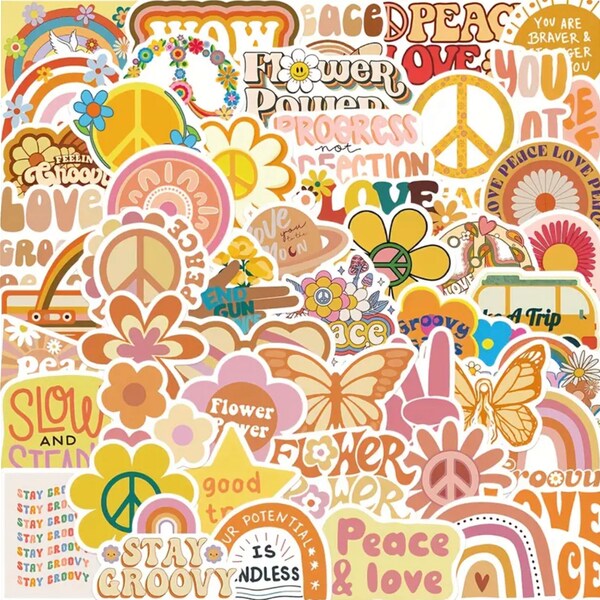 Hippie Sticker - Etsy