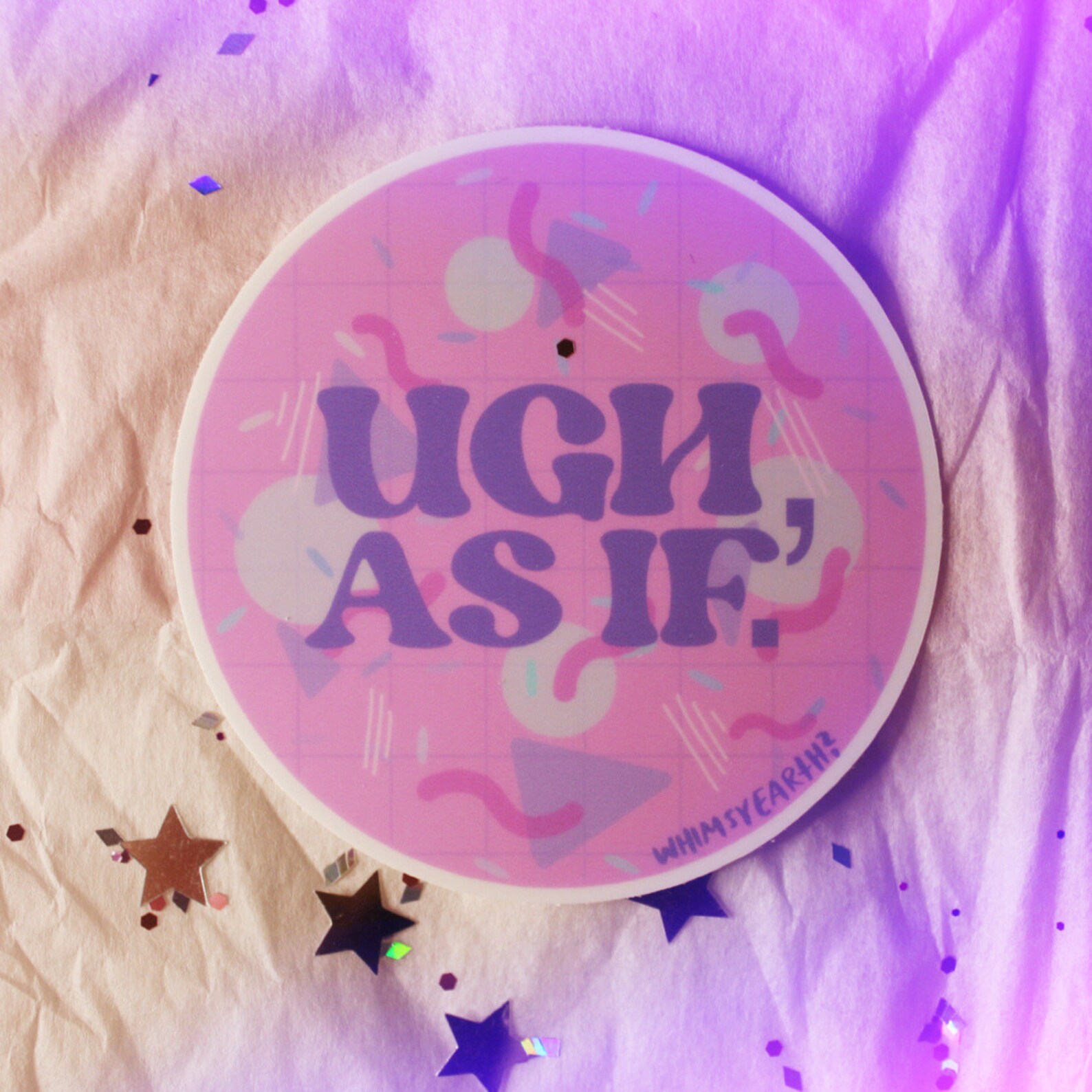 Ugh as If Sticker Clueless-waterproof-90s Sticker-best Friend | Etsy