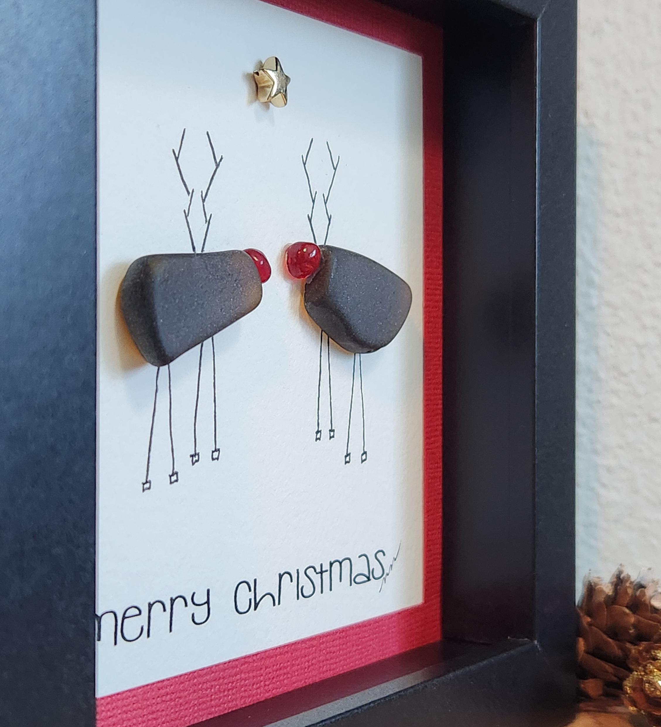 Sea Glass Reindeer - Merry Christmas - Santas Reindeer - Christmas ...