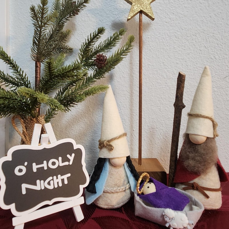 Gnome and Jesus - Etsy