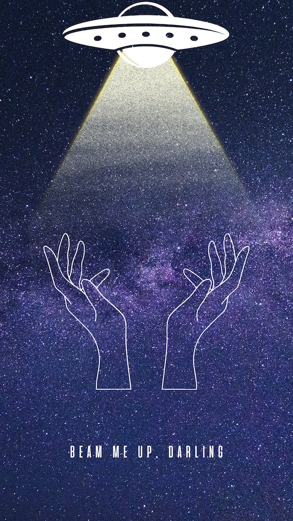 Beam Me Up Darling Wallpaper - Etsy