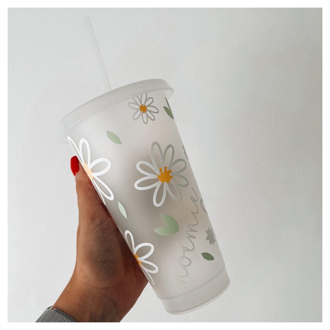 Cold Cup Daisy First Name / Reusable Cup, Personalized Gift, Birthday ...