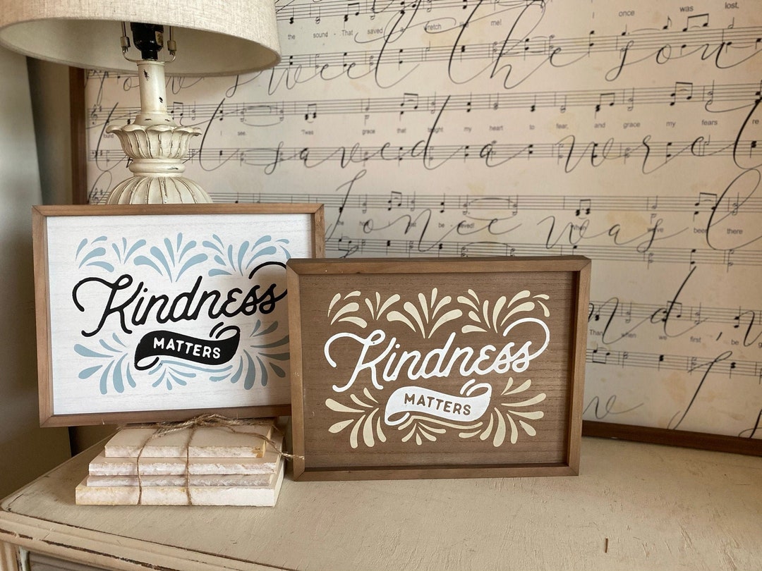Kindness Wood Sign Kindness Matters Wood Sign Farmhouse - Etsy New Zealand