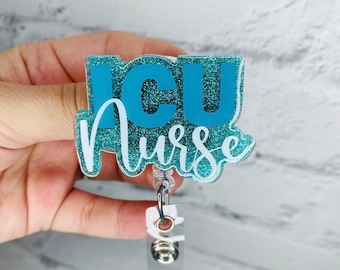 Nurse Badge Reel Icu - Etsy