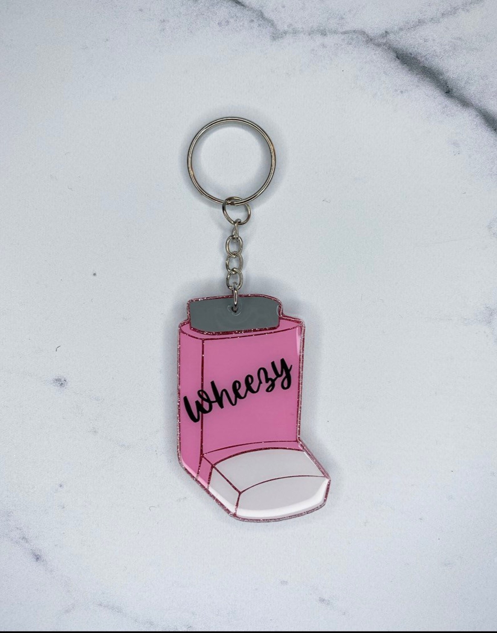 Inhaler Keychain/ Glitter Inhaler Keychain/ Wheezy Keychain/ - Etsy.de