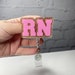 Pink and Gold RN Badge Reel/ RN Badge Reel/ Registered Nurse Badge Reel ...