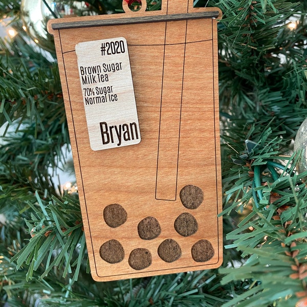 Boba Tea Ornament - Etsy
