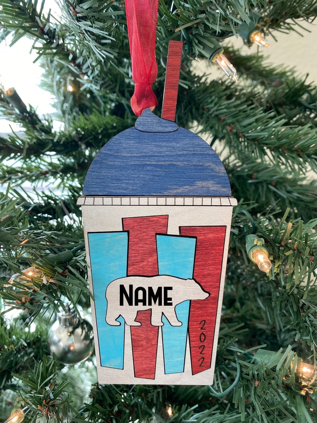 Personalized Icee Inspired Ornament - Etsy
