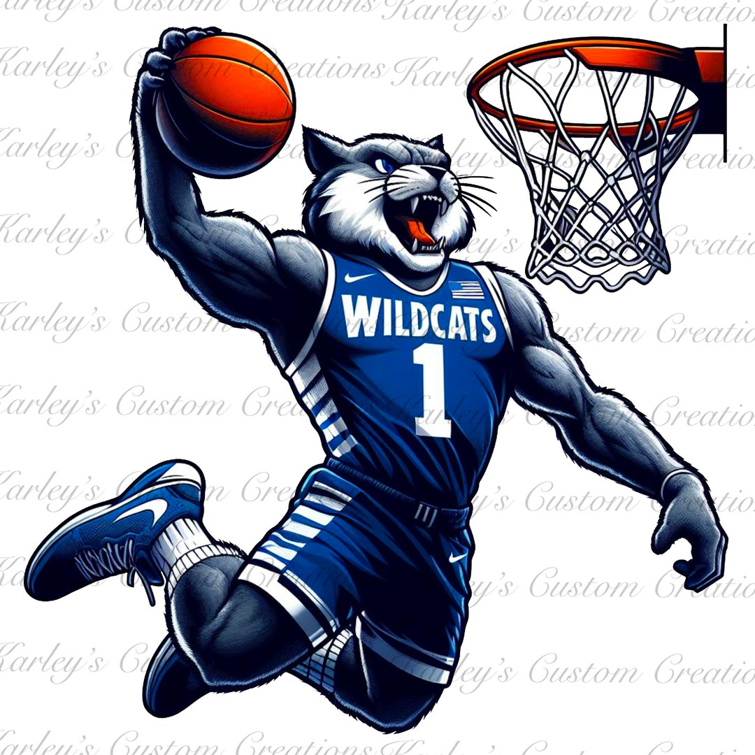 Wildcat Mascot Basketball Png, Royal Blue Mascot Png, Wildcat School ...