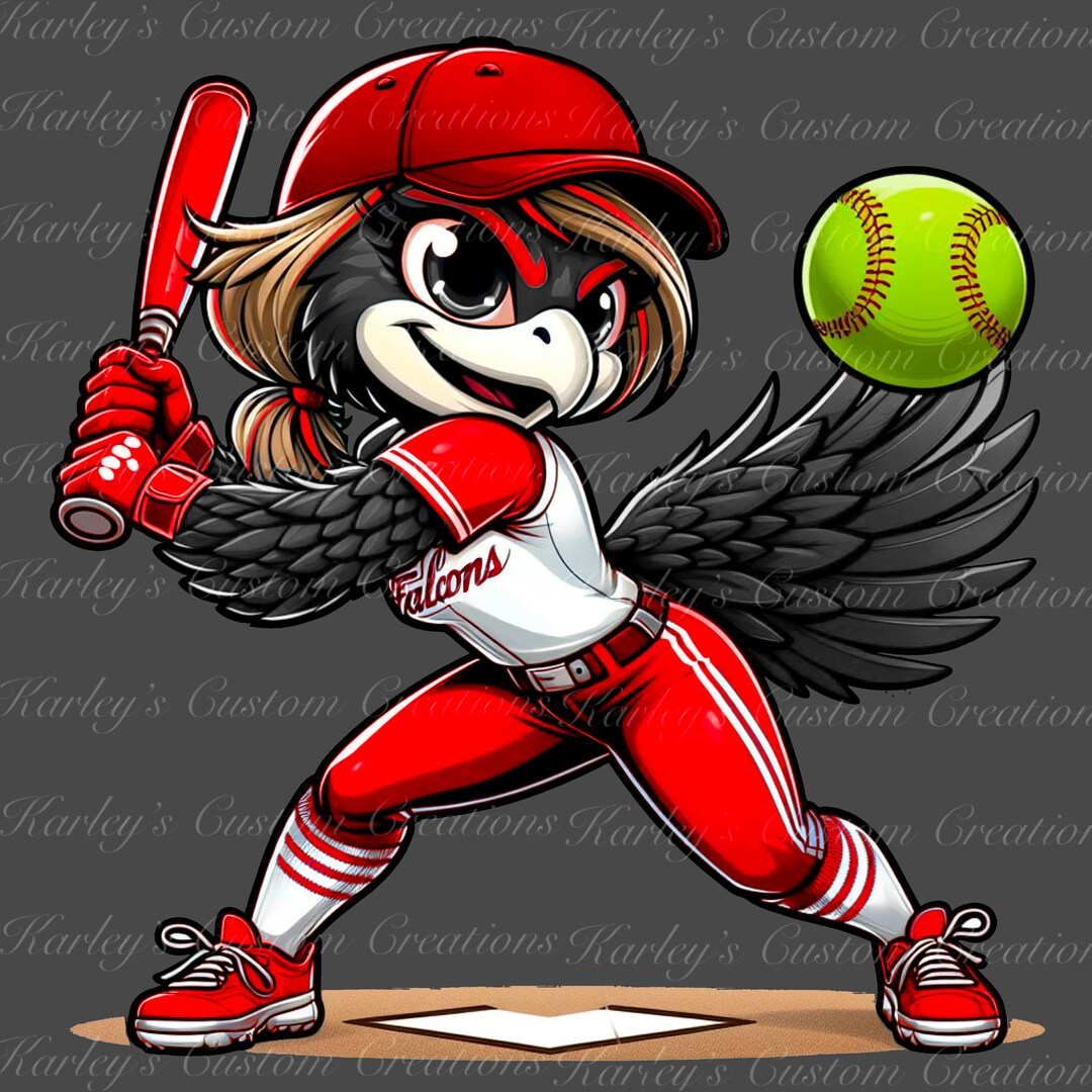 Falcons Softball Png, Falcons Mascot Softball Png, Falcons Mascot ...