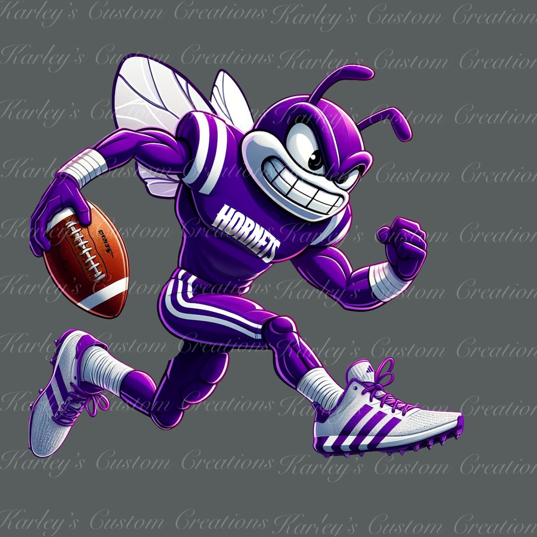 Hornets Football Png, Hornet Mascot Png, Hornets Mascot File, Purple ...