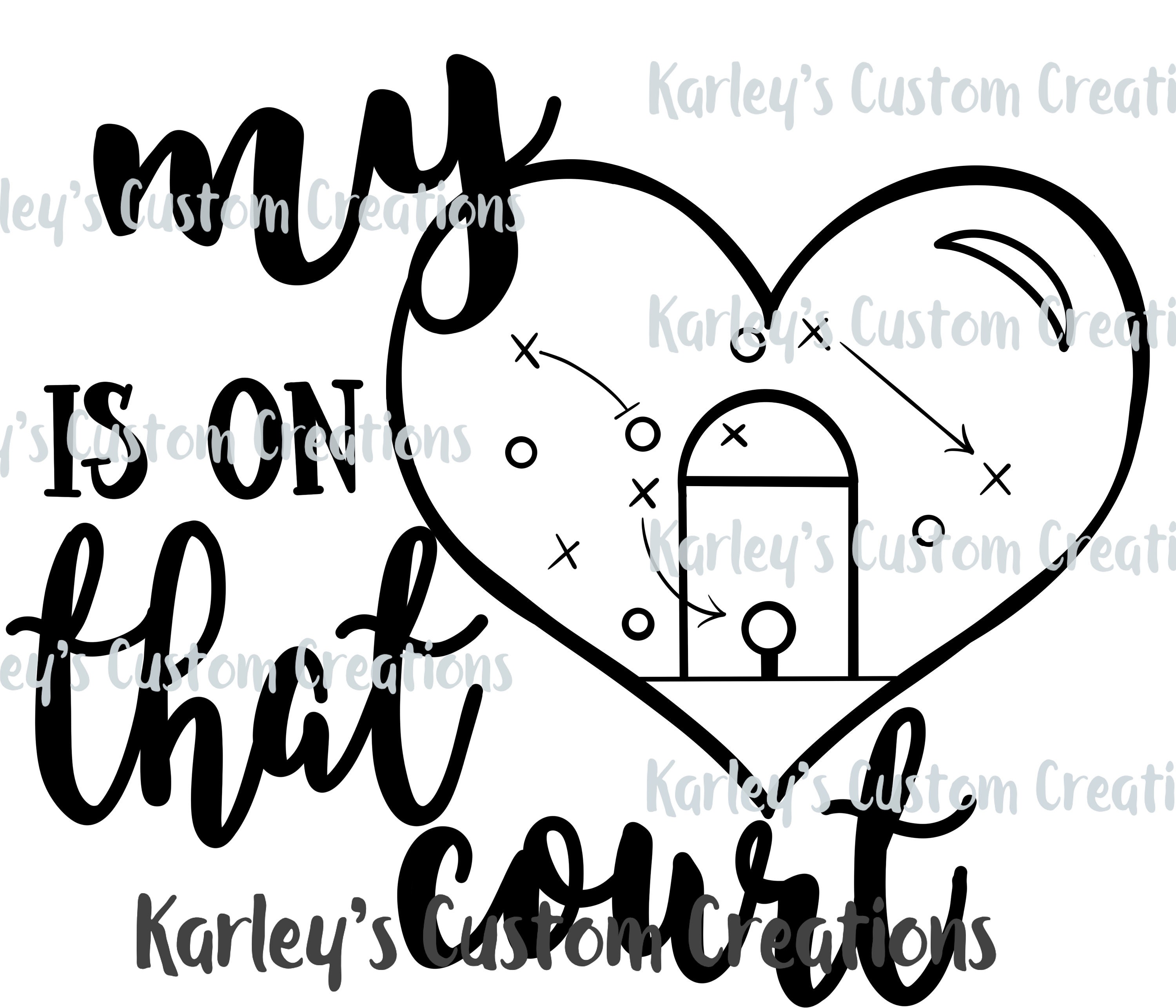 My Heart is on That Court SVG Png, Basketball Mom Png SVG Png Heaet on ...