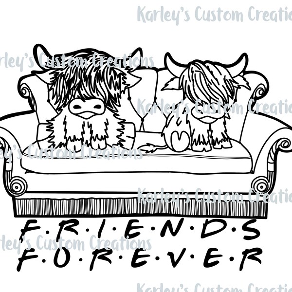 Friends Couch Svg - Etsy