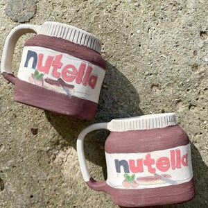 Handmade Nutella Ceramic Mug- Pottery Nutella Mug - Etsy