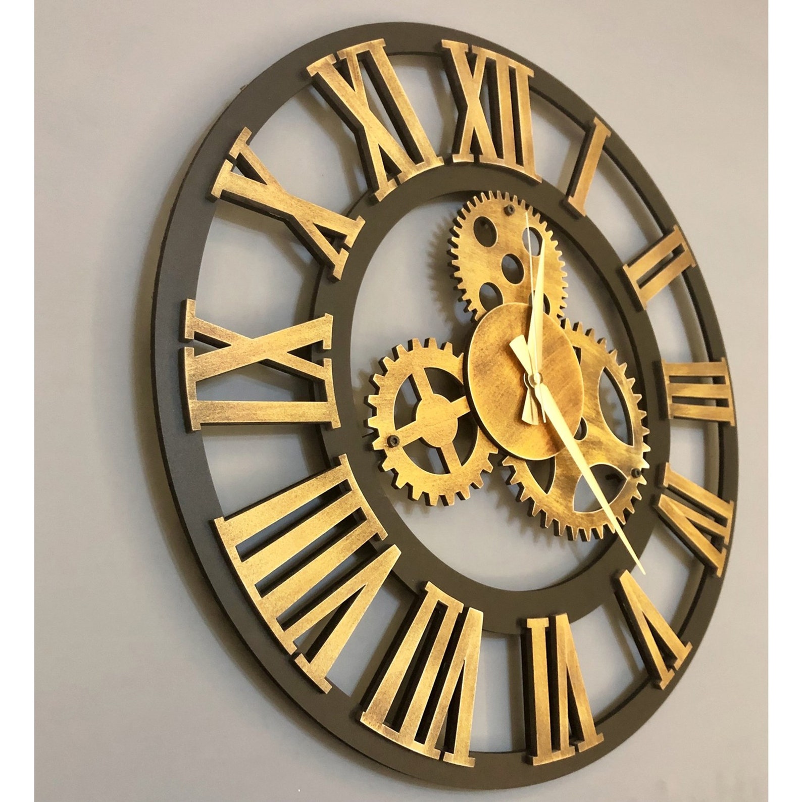 20 Inch Modern Wall Clock by Fairylights Handmade Large - Etsy