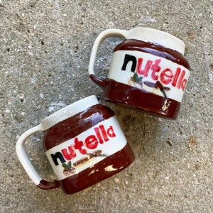 Handmade Nutella Ceramic Mug- Pottery Nutella Mug - Etsy