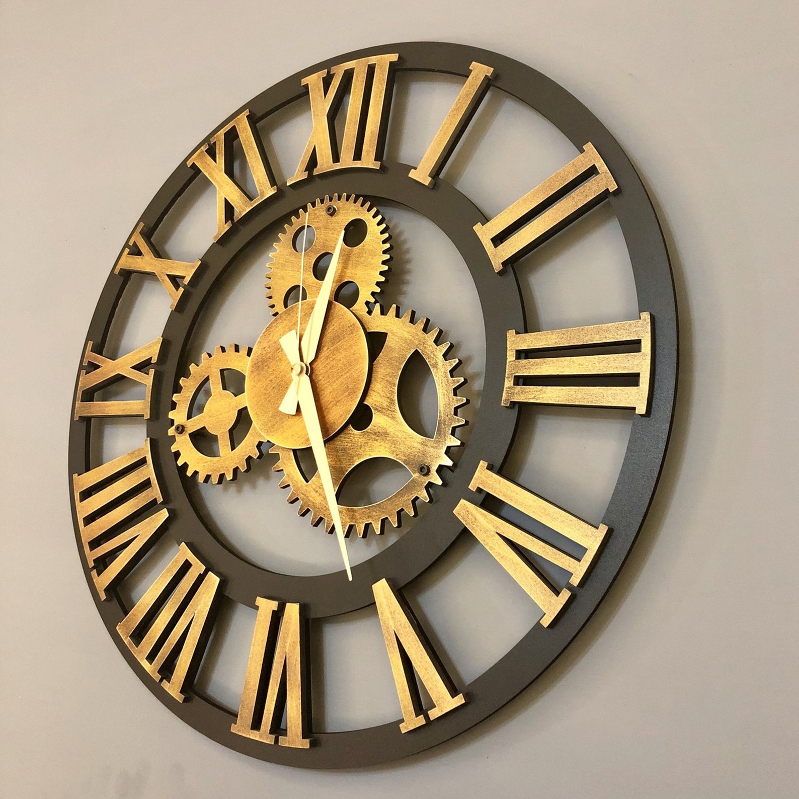 20 inch Modern Wall Clock by FairyLights Handmade Large | Etsy